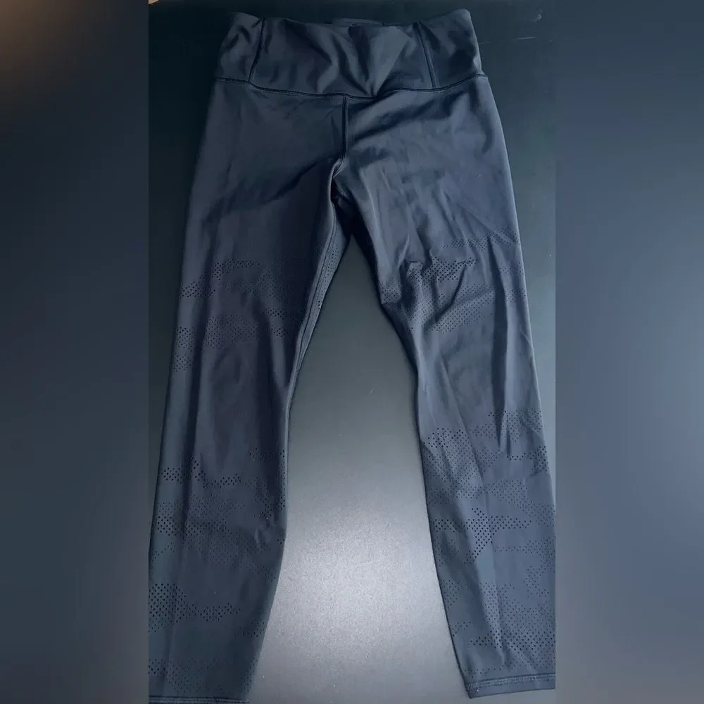 Athleta | Pants & Jumpsuits | Athleta Black Persistence Laser Cut 78 ...